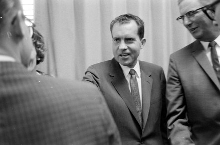 Richard Nixon Talking During His Presidential Editorial Stock Photo ...