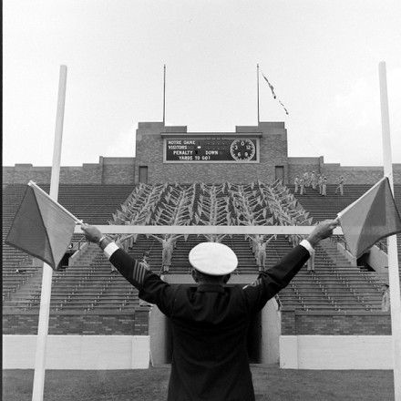Navy Cadets Holding Their Flaglets Stadium Editorial Stock Photo ...