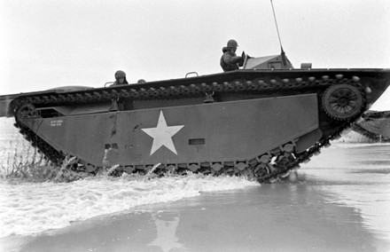 Soldiers Riding Alligator Amphibious Tractors Carrying Editorial Stock ...