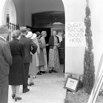 People Lining Purchase Sugar Rationing Books Editorial Stock Photo ...