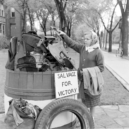 Woman Collecting Scrap Materials War Effort Editorial Stock Photo ...