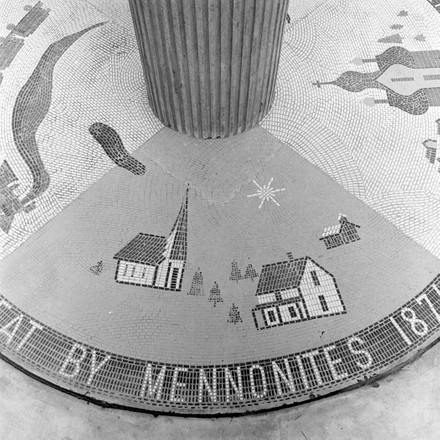 Mennonite Settler Statue Inscription Commemorating Entry Editorial ...