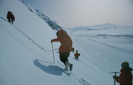 American Scientists Mountaineering Byrd Station During Editorial Stock ...