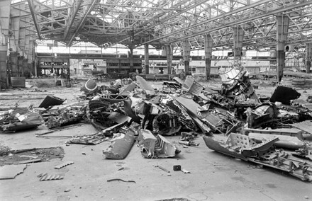 Aftermath Atomic Bombing On Mitsubishi Aircraft Editorial Stock Photo ...