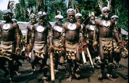 Tribes Men Performing New Guinea 1956 Editorial Stock Photo - Stock ...