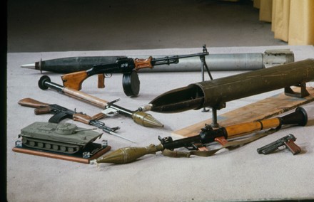 Assortment Machine Gun Pistol Rockets Rifle Editorial Stock Photo ...
