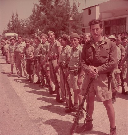 Haganah Soldiers Holding Rifles Training Camp Editorial Stock Photo ...