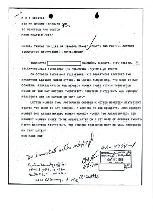 Fbi Memo Concerning Death Threat Against Editorial Stock Photo - Stock ...