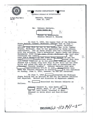 Fbi Memo Concerning Alleged Assassination Plot Editorial Stock Photo ...