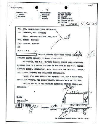 Fbi Memo Concerning Death Threat Against Editorial Stock Photo - Stock ...