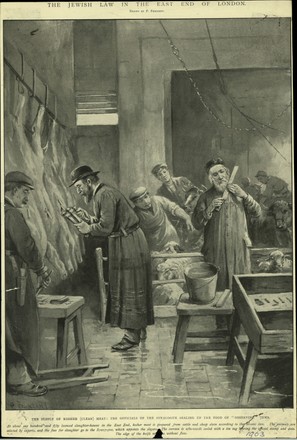 Drawing Kosher Meat Preparation England 1800 Editorial Stock Photo ...