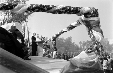 Man Speaking Podium During Dedication Statue Editorial Stock Photo ...