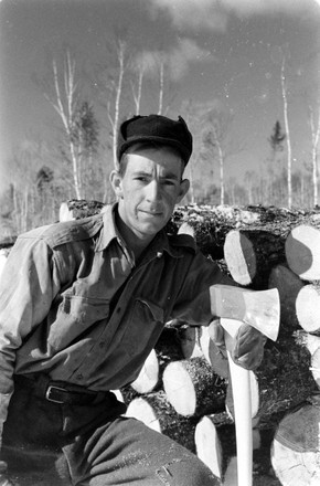 Man Loading Logs Newfoundland During Loggers Editorial Stock Photo ...
