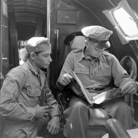 Douglas Macarthur R Riding Plane During Editorial Stock Photo - Stock ...