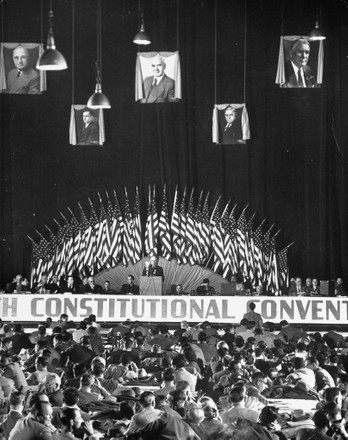 Men Attending Congress Industrial Organizations Convention Editorial ...