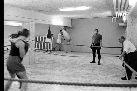 Swedish Heavyweight Boxer Ingemar Johansson Sparring Editorial Stock ...
