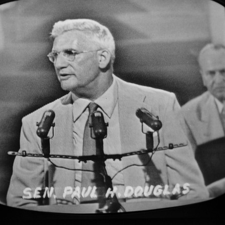 Senator Paul Douglas Talking Through Podium Editorial Stock Photo ...