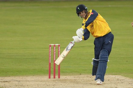 Harry Brook Yorkshire Batting Action During Editorial Stock Photo ...