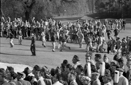 People Gathering During Masters Tournament 1952 Editorial Stock Photo ...