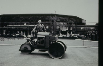 Man Driving Steamroller During Wimbledon Championships Editorial Stock ...