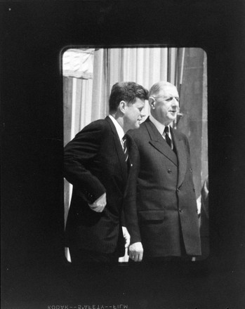 John Kennedy Standing Charles De Gaulle Editorial Stock Photo - Stock ...