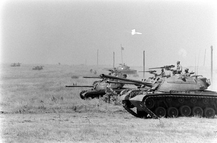 Soldiers Riding Tanks During Military Exercise Editorial Stock Photo ...