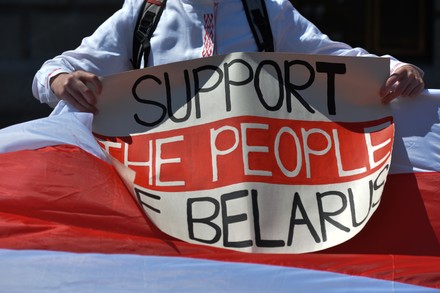 Protest For Free Belarus In Dublin, Ireland - 29 May 2021 Stock ...