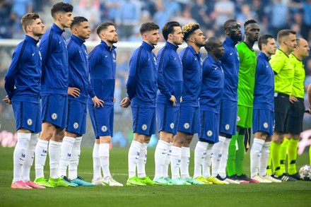 Chelseas Starting Eleven Lines Prior Uefa Editorial Stock Photo - Stock ...