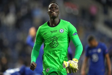 Chelsea Goalkeeper Edouard Mendy Celebrates After Editorial Stock Photo ...