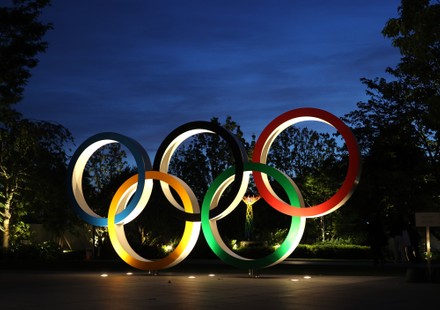 Olympic Rings Displayed Front National Stadium Editorial Stock Photo ...