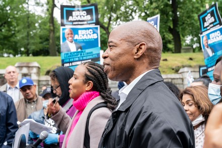 Eric Adams attends a "Mothers for Eric Adams" Rally, New York, United ...