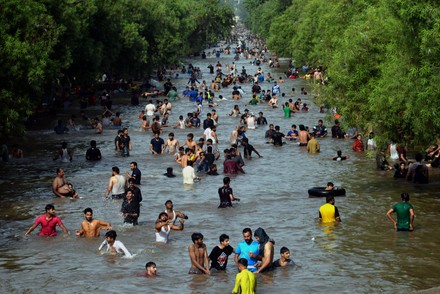 Pakistani Large Number People Taking Bath Editorial Stock Photo - Stock ...