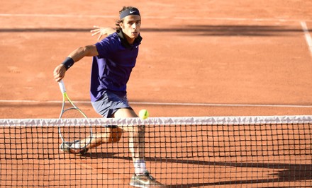 Lorenzo Musetti Italy Hits Backhand During Editorial Stock Photo ...