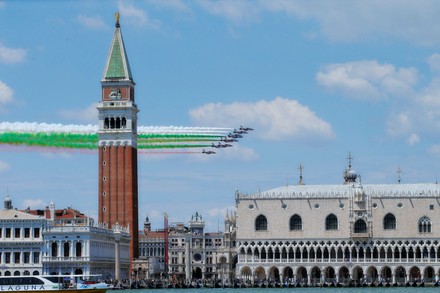 Italys Aerobatic Team Frecce Tricolori Tricolour Editorial Stock Photo ...