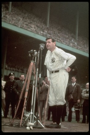 Baseball Great Babe Ruth Uniform Addressing Editorial Stock Photo ...