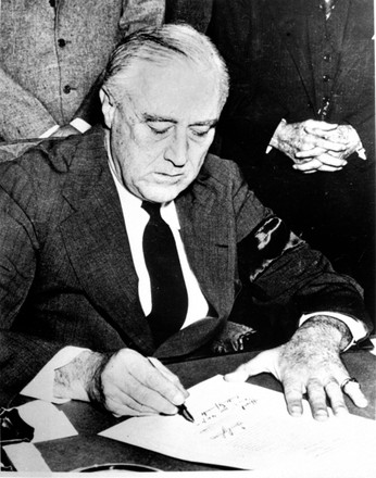 Us Pres Franklin D Roosevelt Signing Editorial Stock Photo - Stock ...