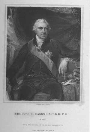 Engraving English Botanist Sir Joseph Banks Editorial Stock Photo ...