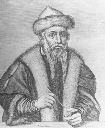 Engraving Johann Gutenberg German Inventor Printing Editorial Stock ...