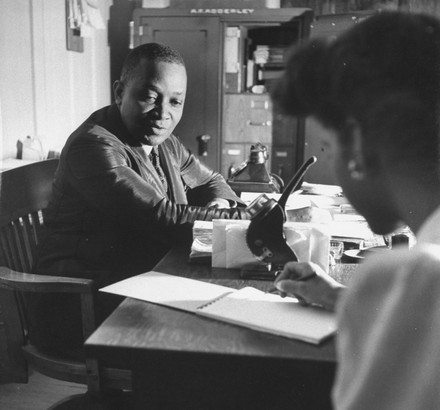 Alfred F Adderly L Dictating His Editorial Stock Photo - Stock Image ...