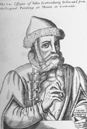Engraving Johann Gutenberg German Inventor Printing Editorial Stock ...