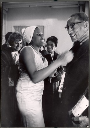 Singer Leontyne Price 2l Embracing Her Editorial Stock Photo - Stock ...