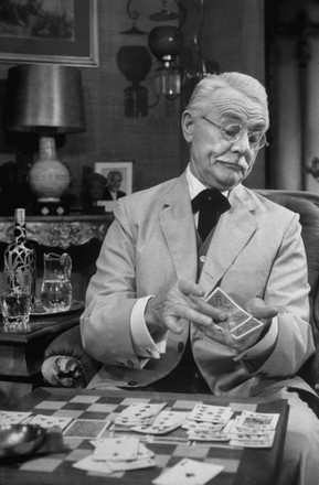 Actor Charles Ruggles Playing Solitaire Broadway Editorial Stock Photo ...