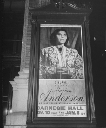 Poster Outside Carnegie Hall Announcing Singer Editorial Stock Photo ...
