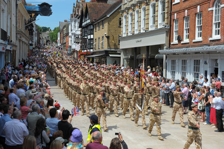 The Homecoming Parade of the 11 Light Brigade in the presence of ...