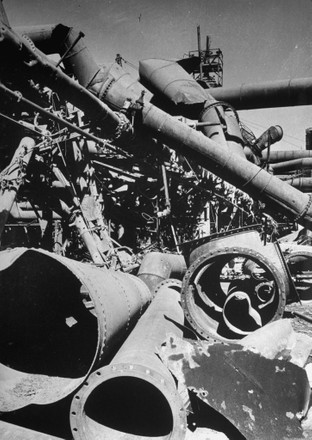 Circa 1945 View Bombdamaged Pipes Used Editorial Stock Photo - Stock ...