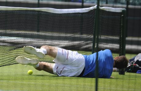 Andy Murray Playing On Practice Courts Editorial Stock Photo - Stock ...