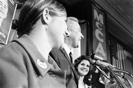 Senator Eugene Mccarthy Speaking Podium During Editorial Stock Photo ...