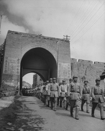 April 1946 Communist Soldiers Marching Through Editorial Stock Photo ...