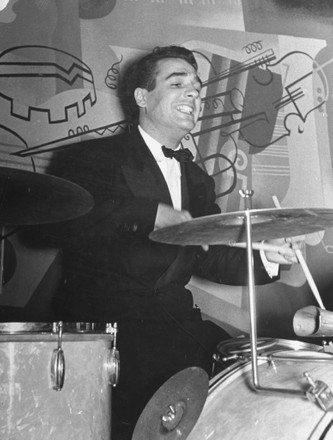 Drummer Gene Krupa Drumming Benny Goodmans Editorial Stock Photo ...