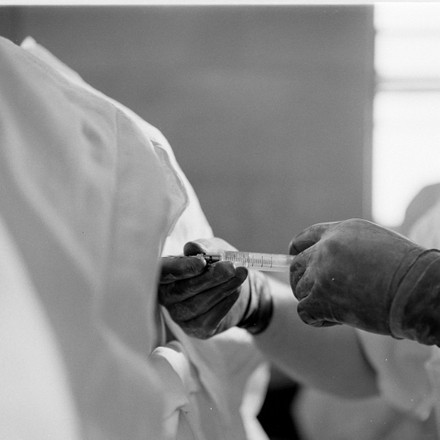 Anesthesiologist Doctor Vincent Collins Holding Anesthesia Editorial ...